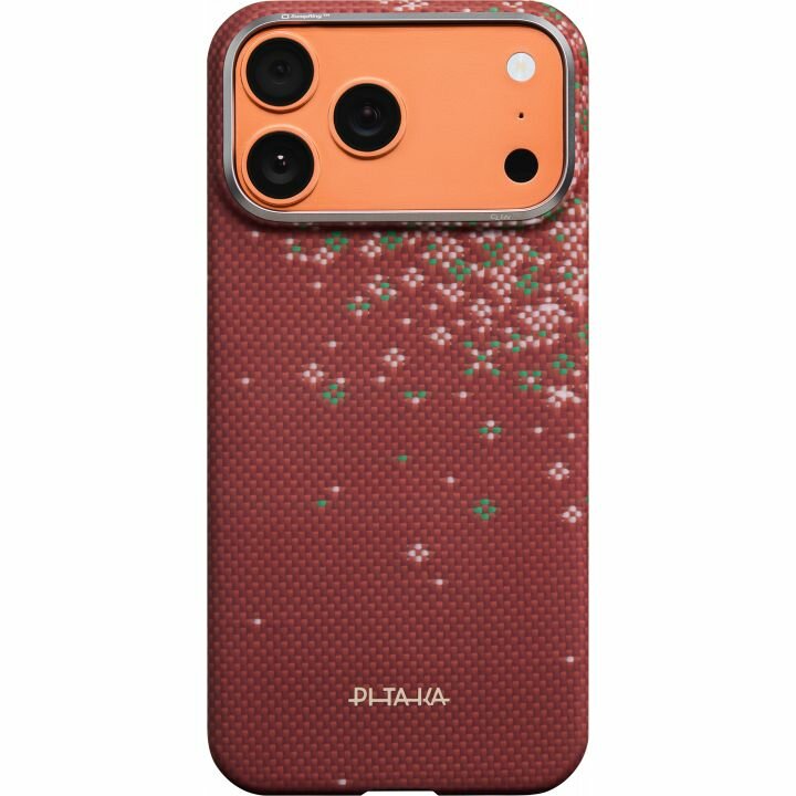 Ультра тонкий чехол PITAKA (Sakura Hours) для iPhone 17 Pro, (Daybreak Red) Красный