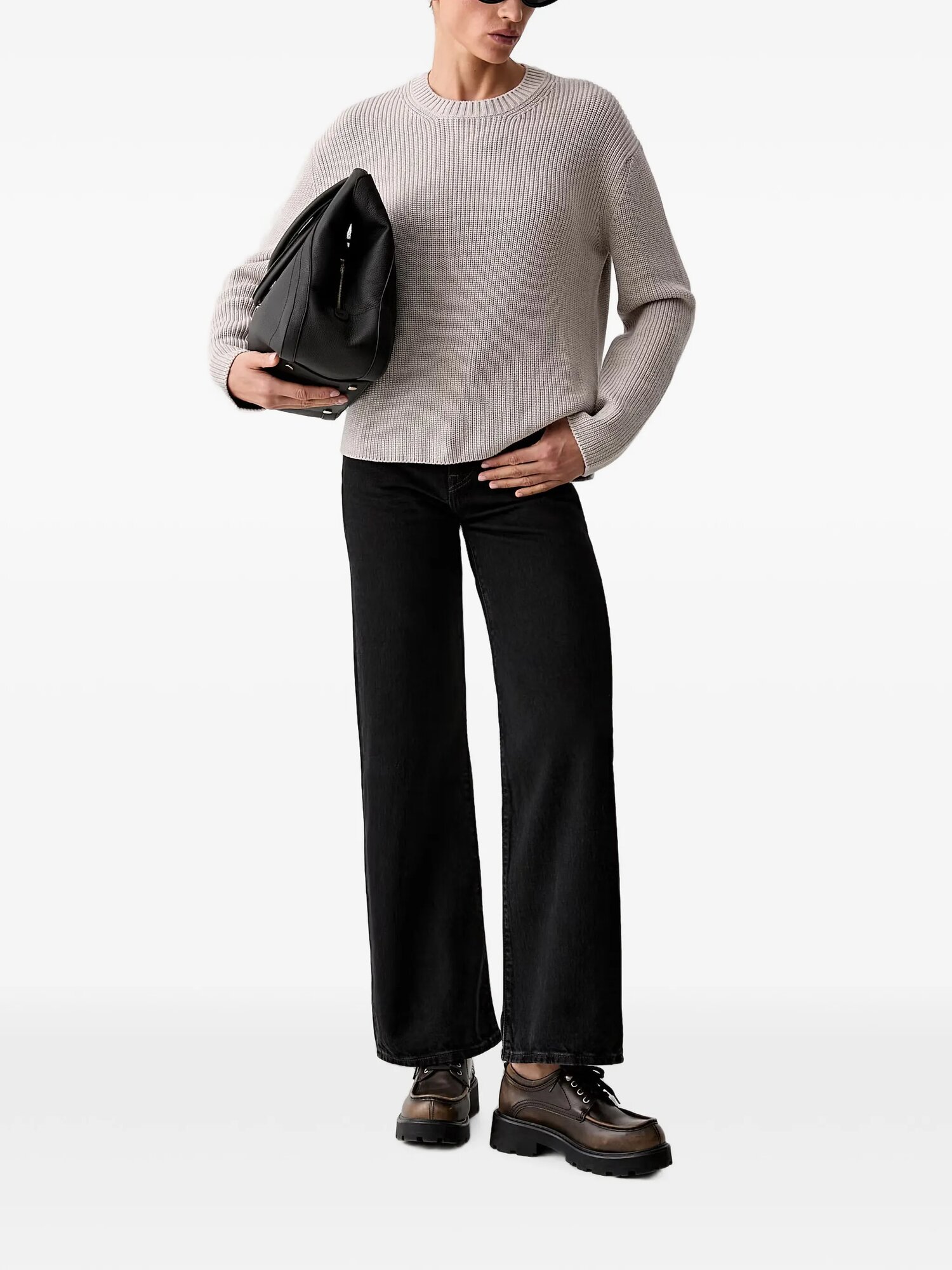 Свитер Marc O'Polo Ribbed-knit crew-neck sweater, размер 42 EU, , разноцветный — фото 1