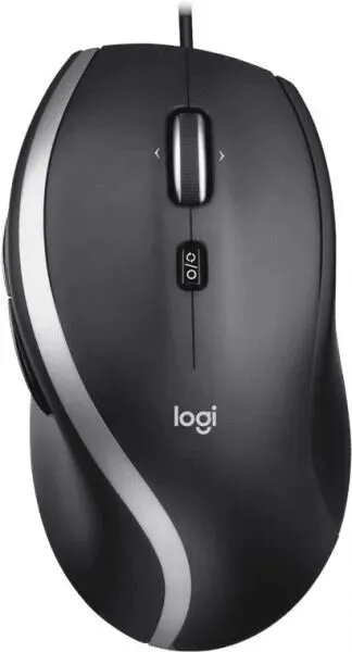 Logitech Мышь проводная, черный, светло-серый