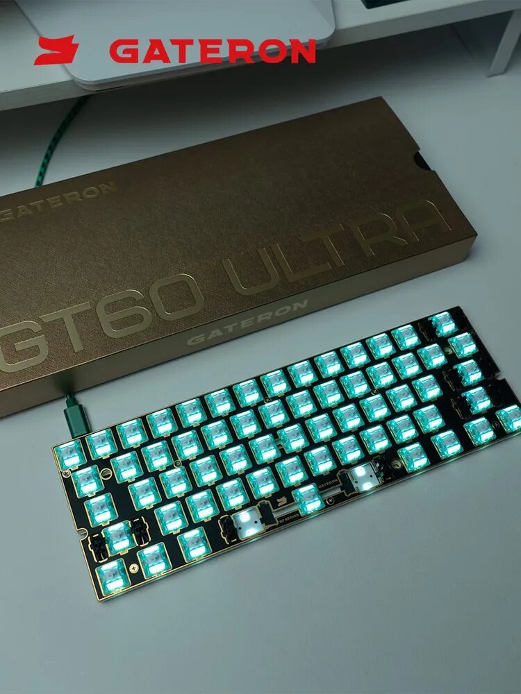 GATERON GT60 Ultra Magnetic Keyboard PCB печатная плата с двойным свечением светодиодов