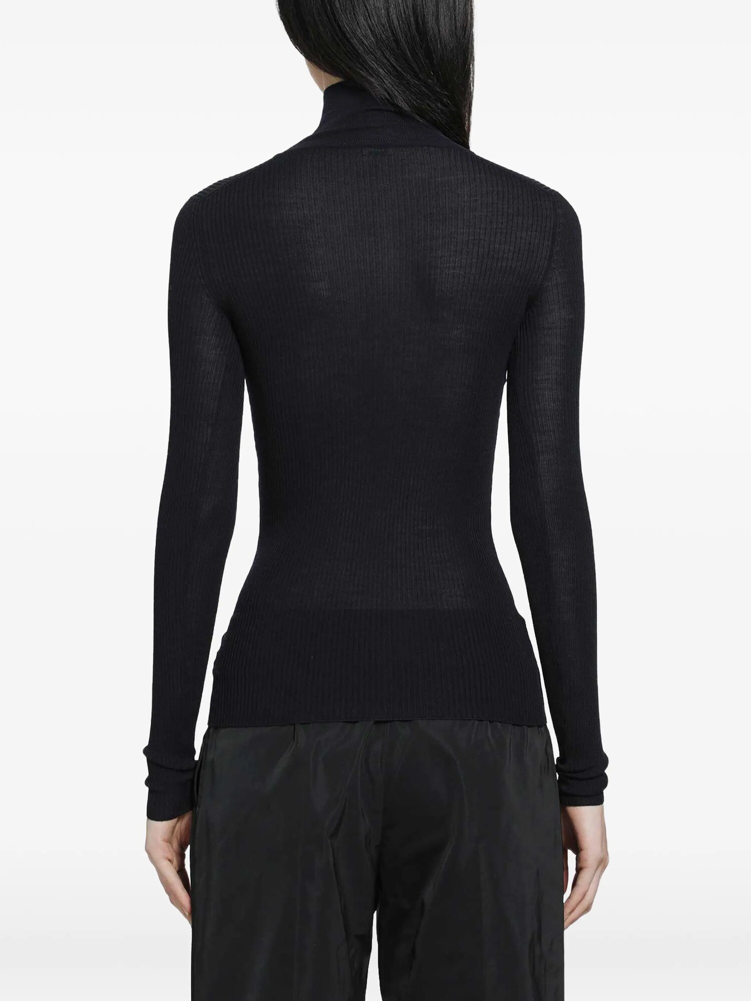 Топ Jil Sander Ribbed high-neck long-sleeve top, размер 40 — фото 1