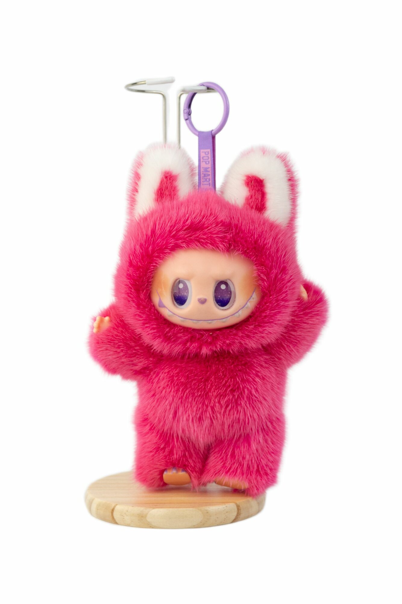 Лабубу сувенирная игрушка, кастом, мех норки 20 см
