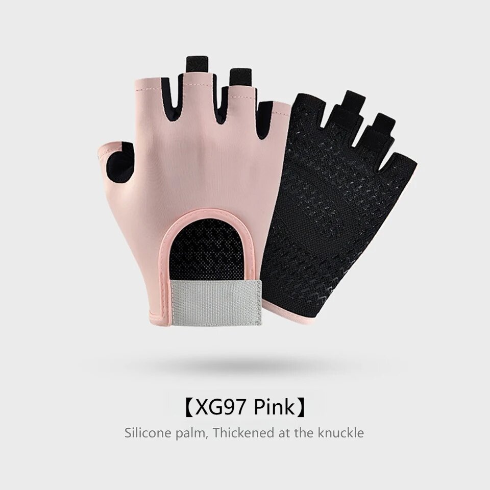 GTUBIKE Велосипедные перчатки без пальцев Розовый, L, Basic Pink