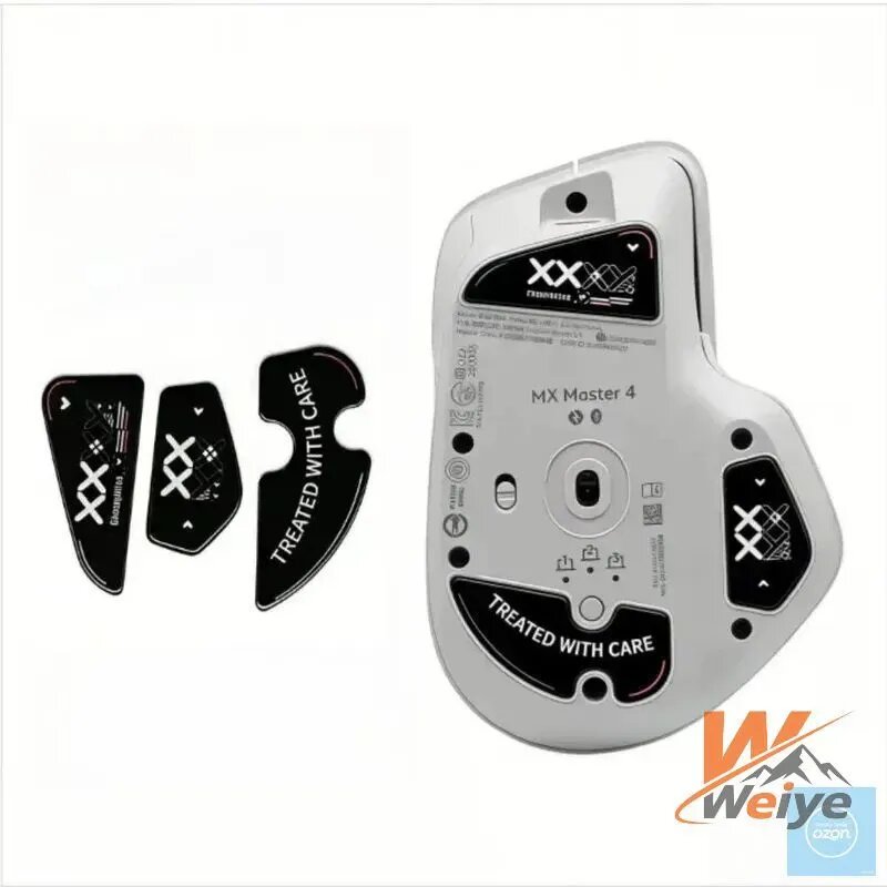 Стеклянные ножки для мыши Logitech MX Master 4, 2.5D закругленные края, из высокоалюмосиликатного стекла, износостойкая и устойчивая к царапинам, полная защита