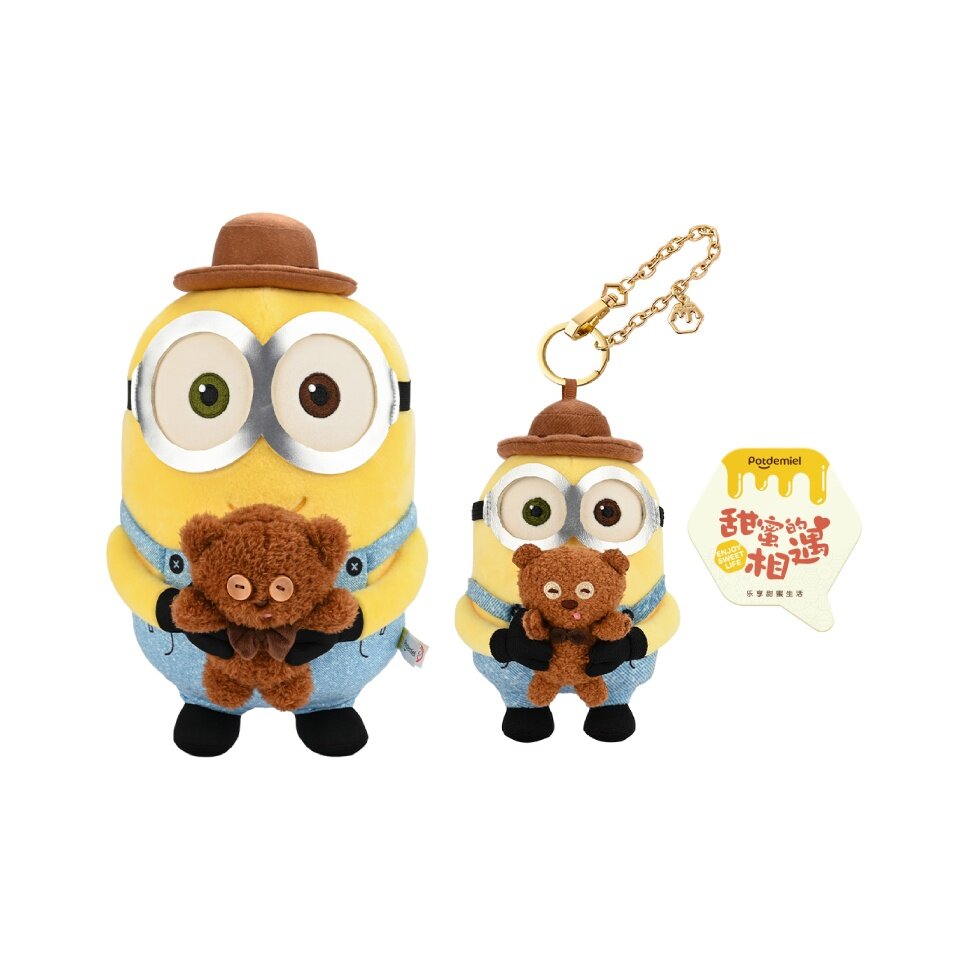 POTDEMIEL Minions Collection x GLOBAL Studios Полный скор Видеосъемка Мастер Тим Медведь БОБ Плюшевые Брелки