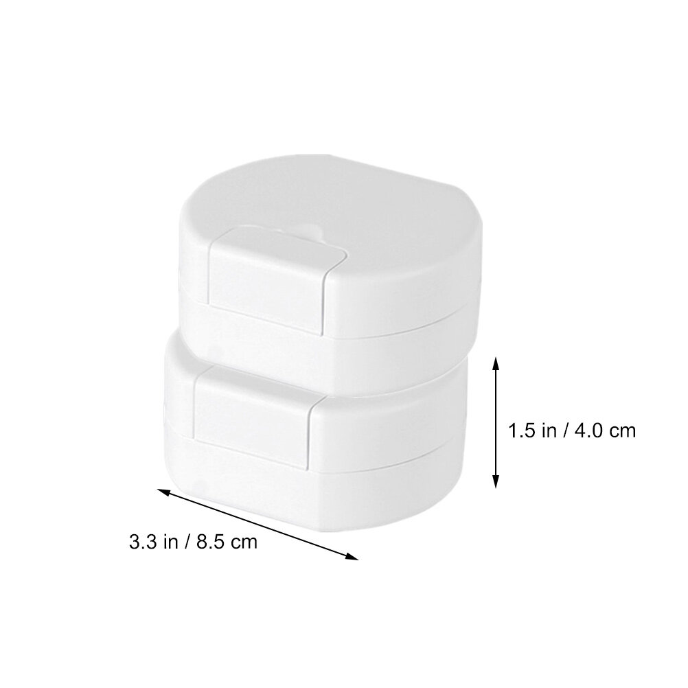 Практичный Переносной Мыльница Из Пластика 1 Шт Белый 8.5X7.4X4Cm