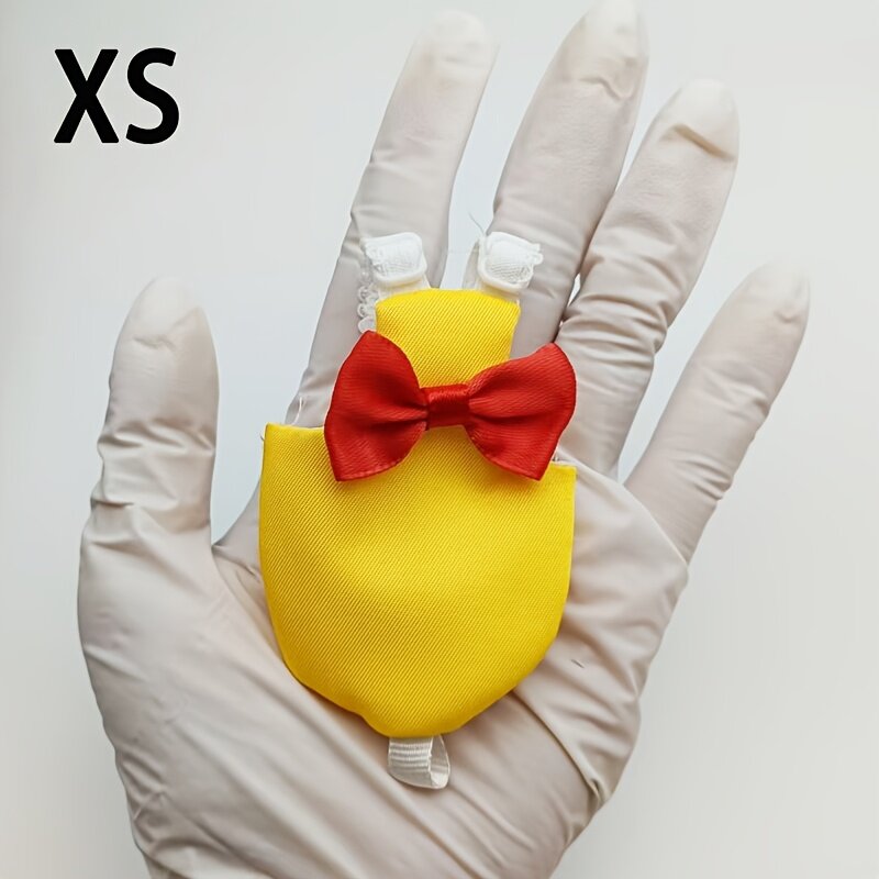Подгузник-комбинезон для попугаев, желтый, размер XS
