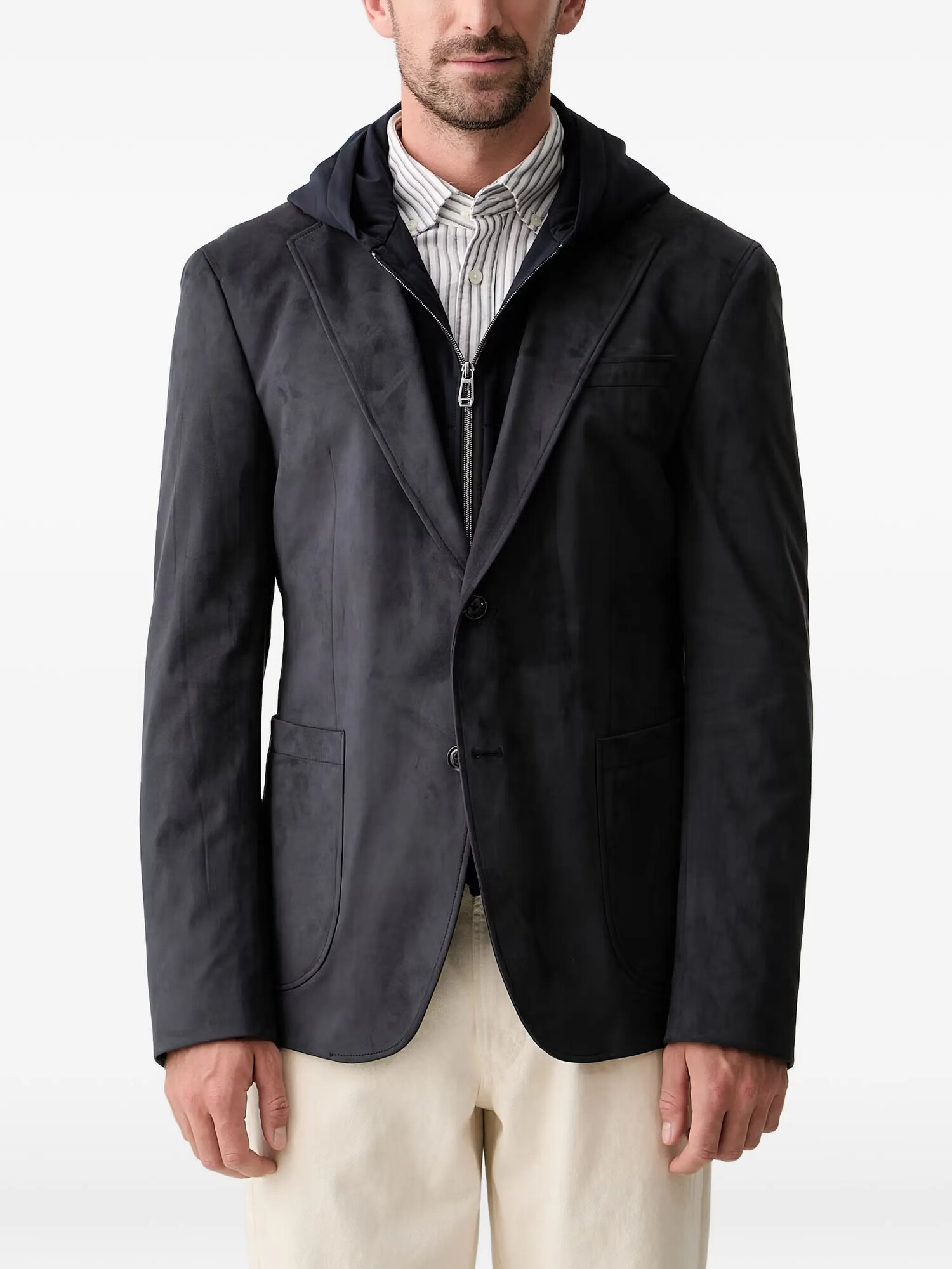 Пиджак Hooded single-breasted blazer