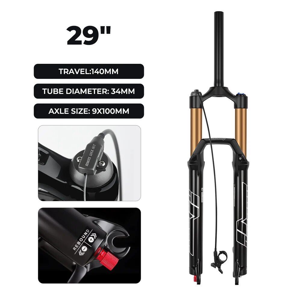 Вилка велосипедная BOLANY Solo Air 29" 140mm 9x100mm