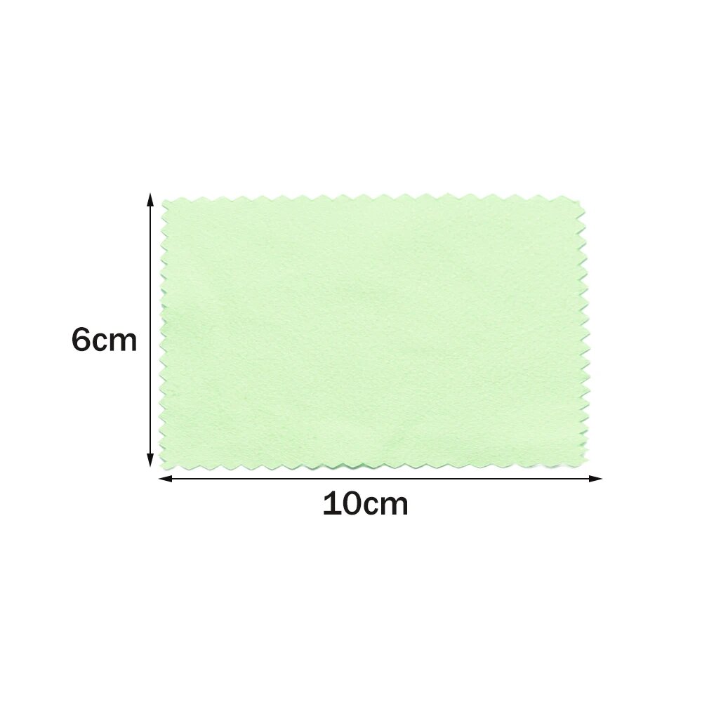 Салфетки для полировки ювелирных изделий 50 шт. Зеленый, Green 6X10cm