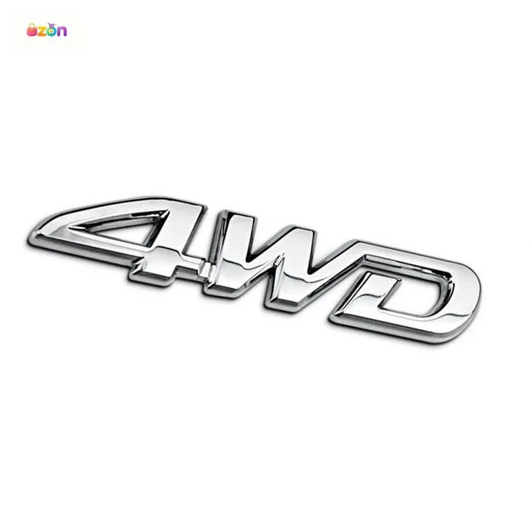 Хромированный металлический значок с эмблемой 4WD, наклейка с прокруткой;