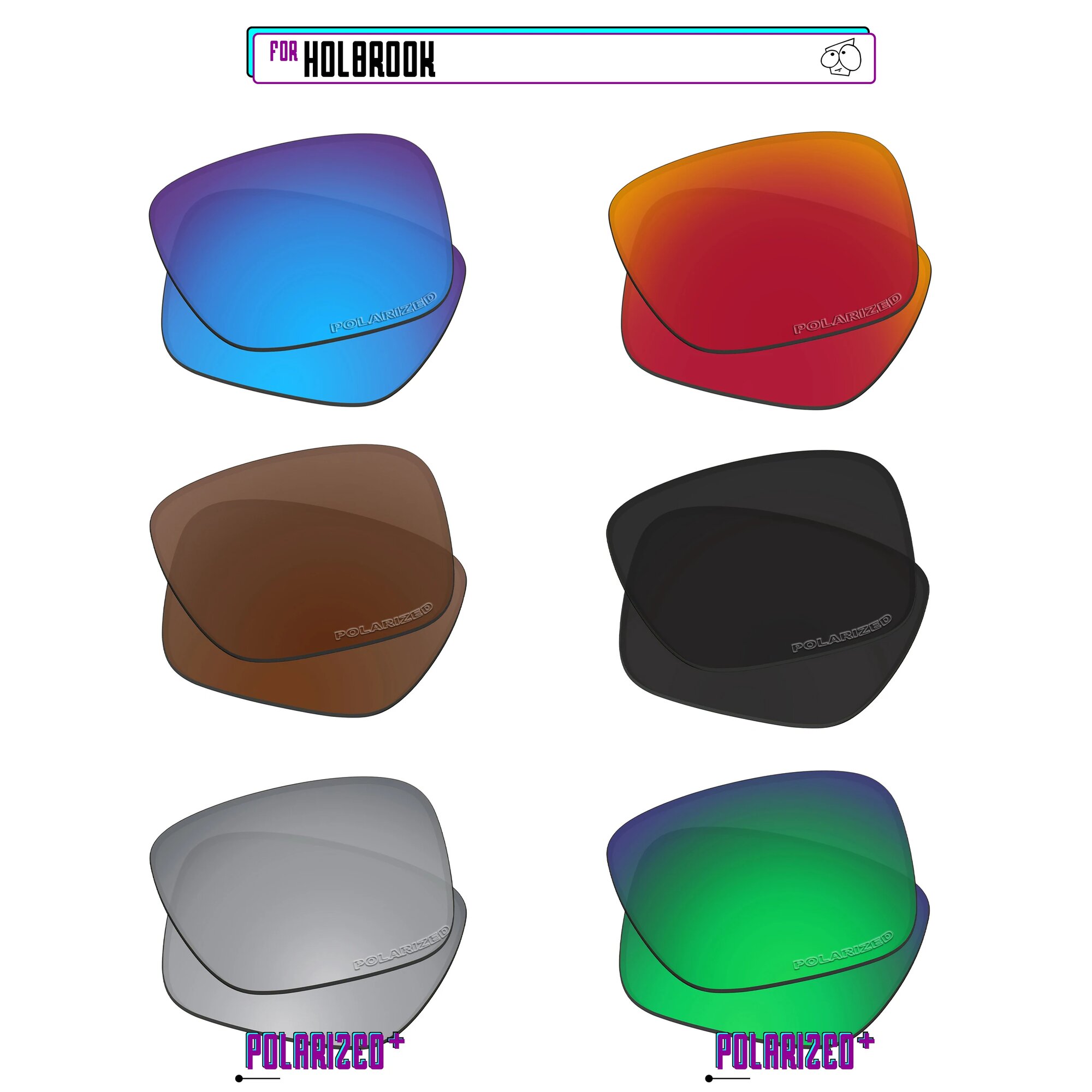 EZReplace линзы Oakley Holbrook, 6PCS P Plus
