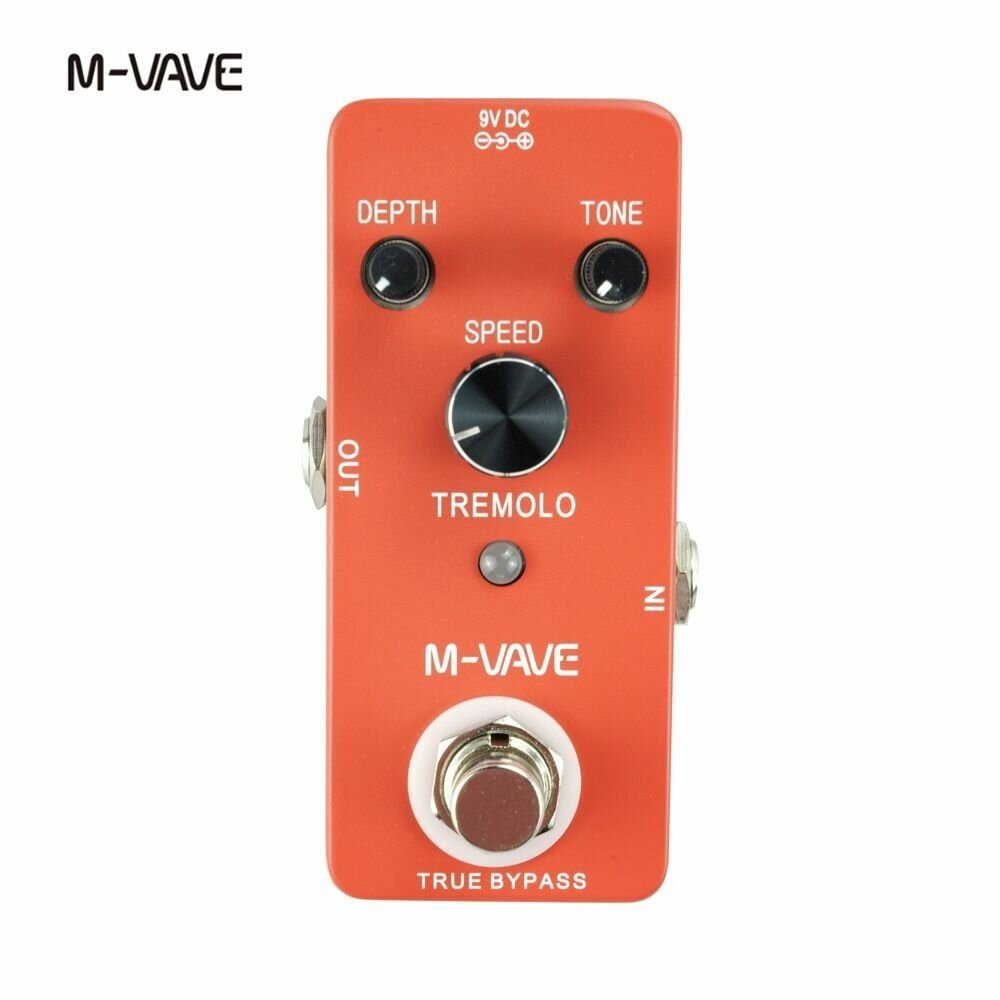 M-vave TREMOLO Classic Tremolo Педаль гитарного эффекта Zinc Alloy Shell True Bypass Аксессуары для гитар
