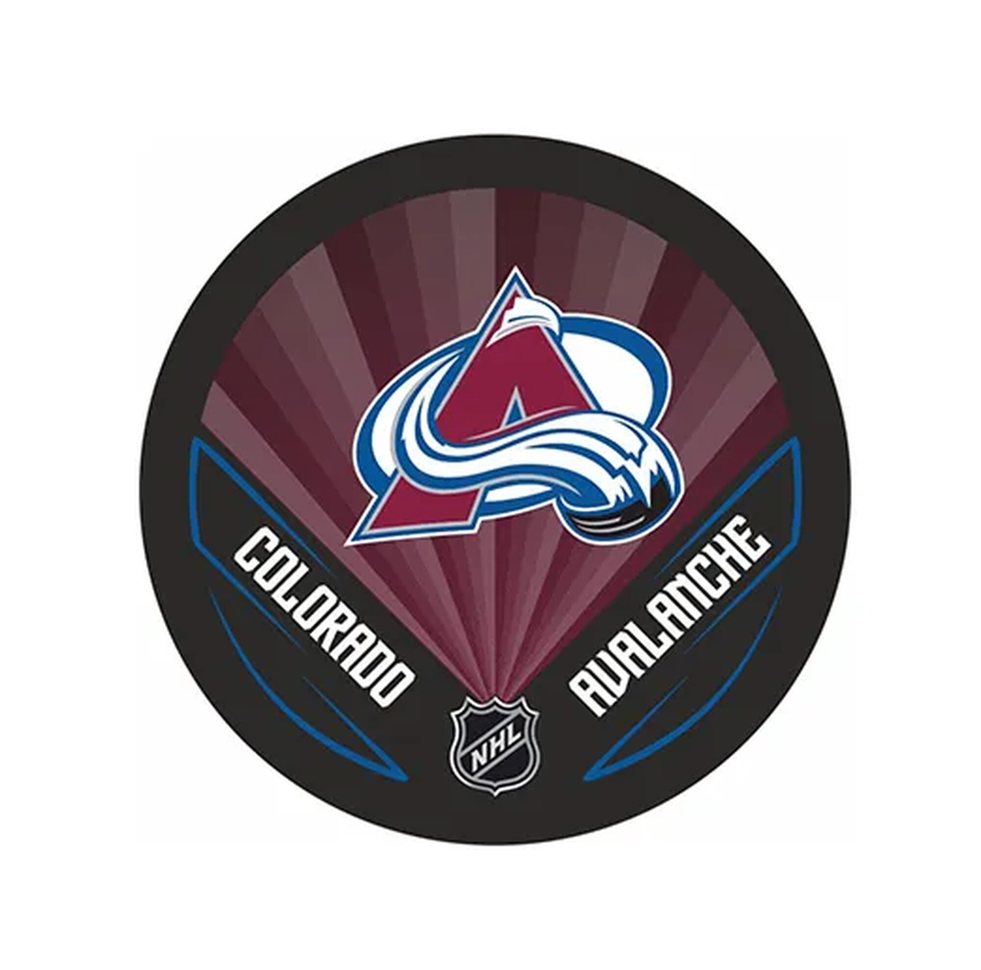 Шайба Rubena NHL Colorado Avalanche 2022, 76 мм, резина, цвет черный