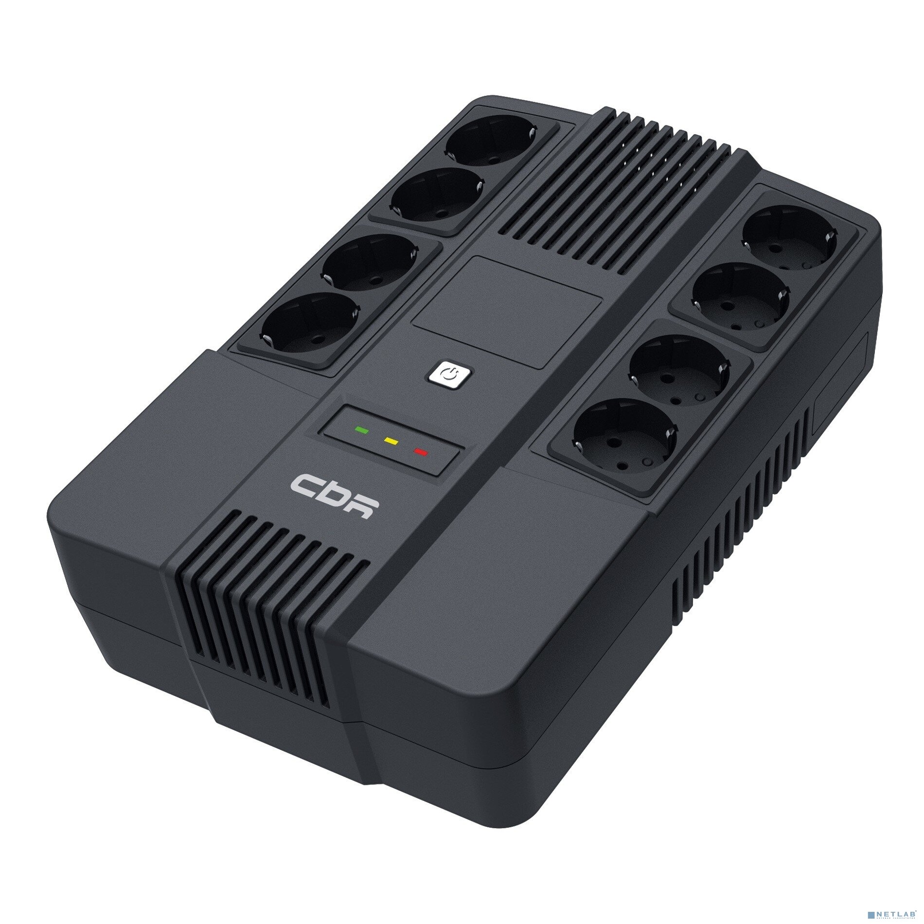ИБП CBR [UPS-OFK-101E-800] 800VA/480W, Schuko CEE 7 Outlets: (x4 Battery & Surge Protected; x4 Surge Protected), LED, AVR, 12V/9Ah