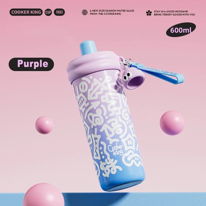 Термос COOKER KING 600 мл из нержавеющей стали Фиолетовый, Purple