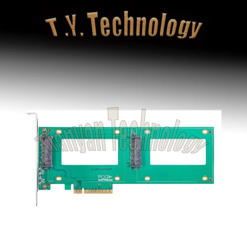2 адаптера U.2 NVMe для PCIe 4.0 Hua Lai Jie