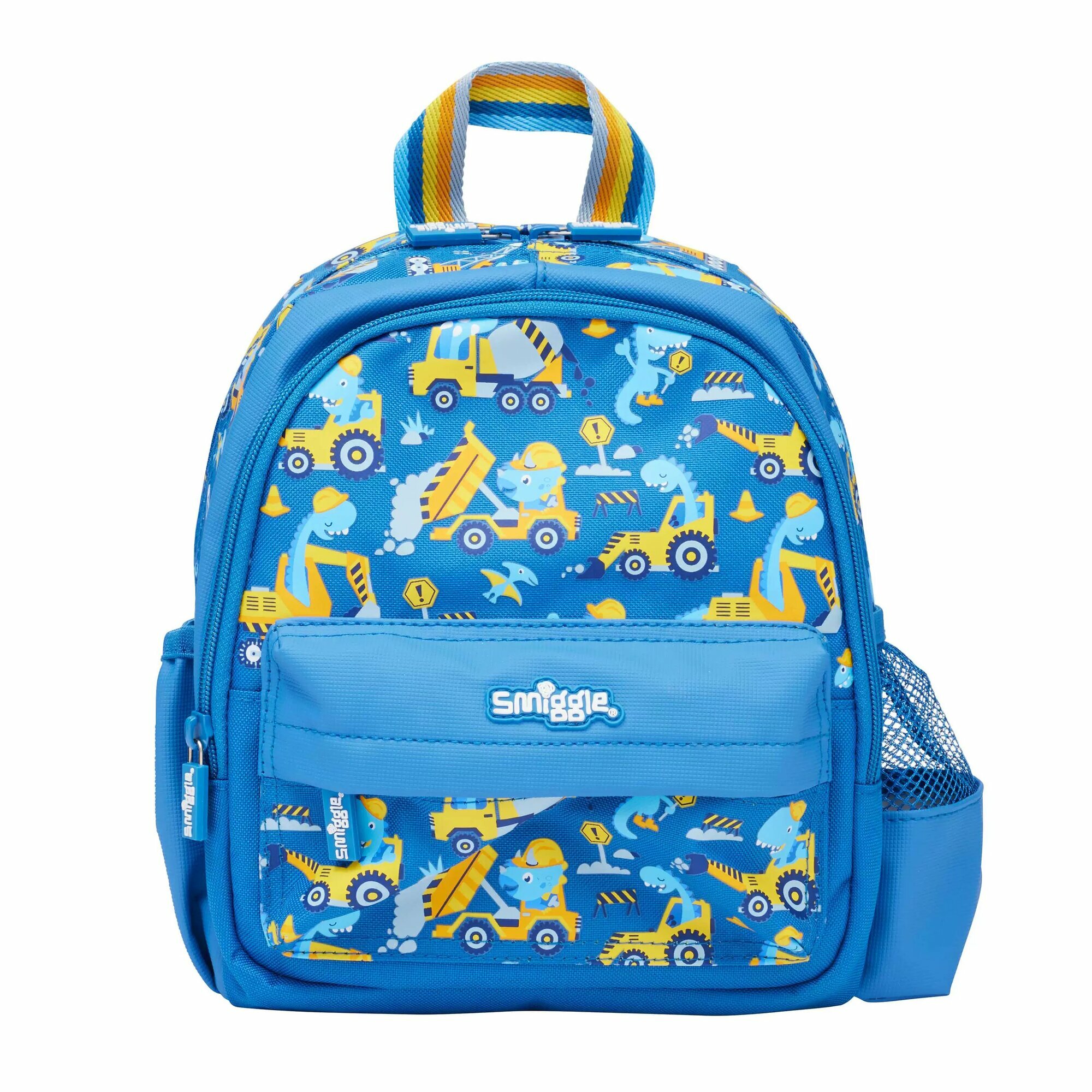 Smiggle Голубой Динозавр Погрузчик Детский Рюкзак 26x21x10см