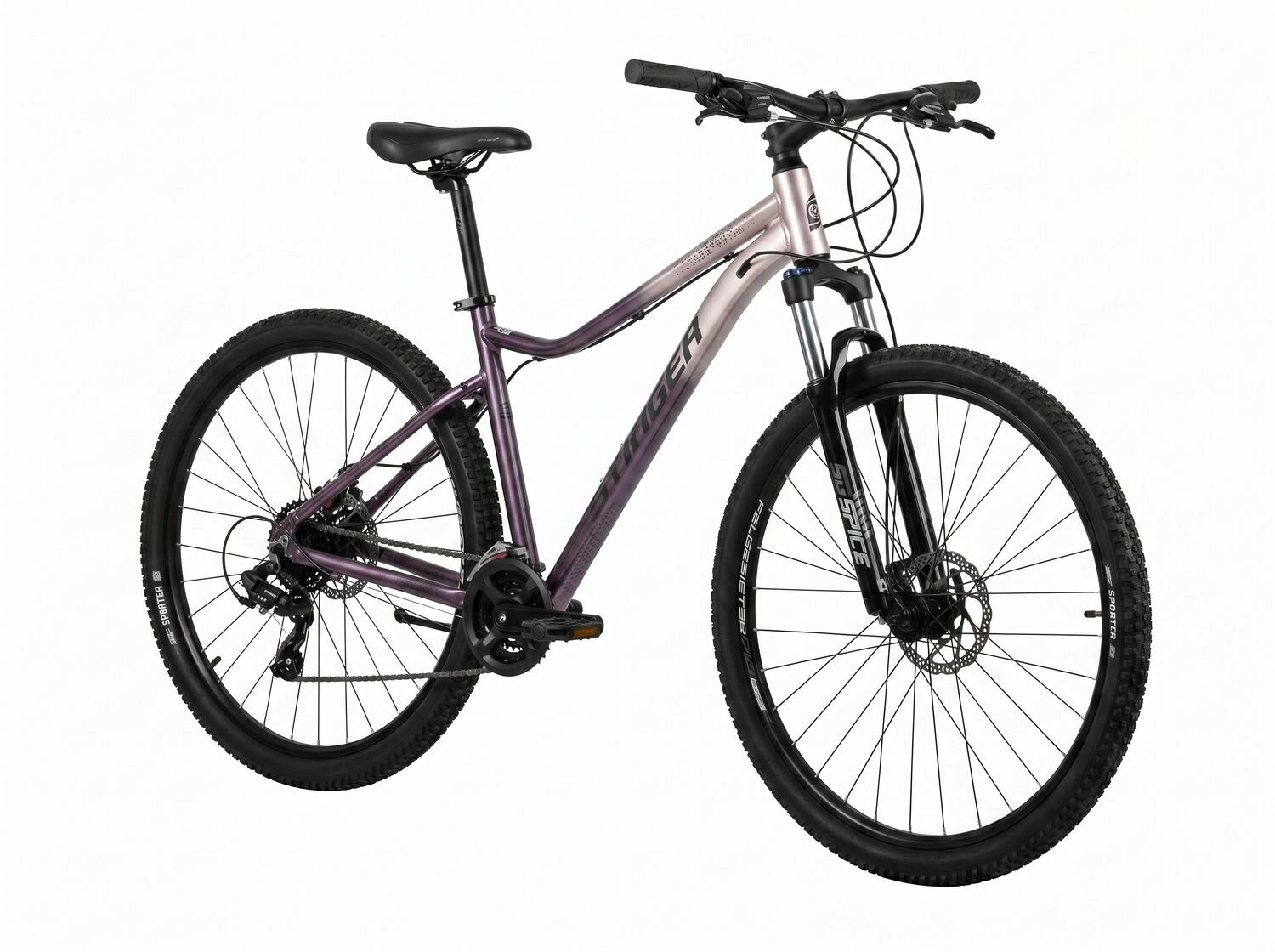 Велосипед STINGER 27.5" LAGUNA серебряный, алюминий, размер MD