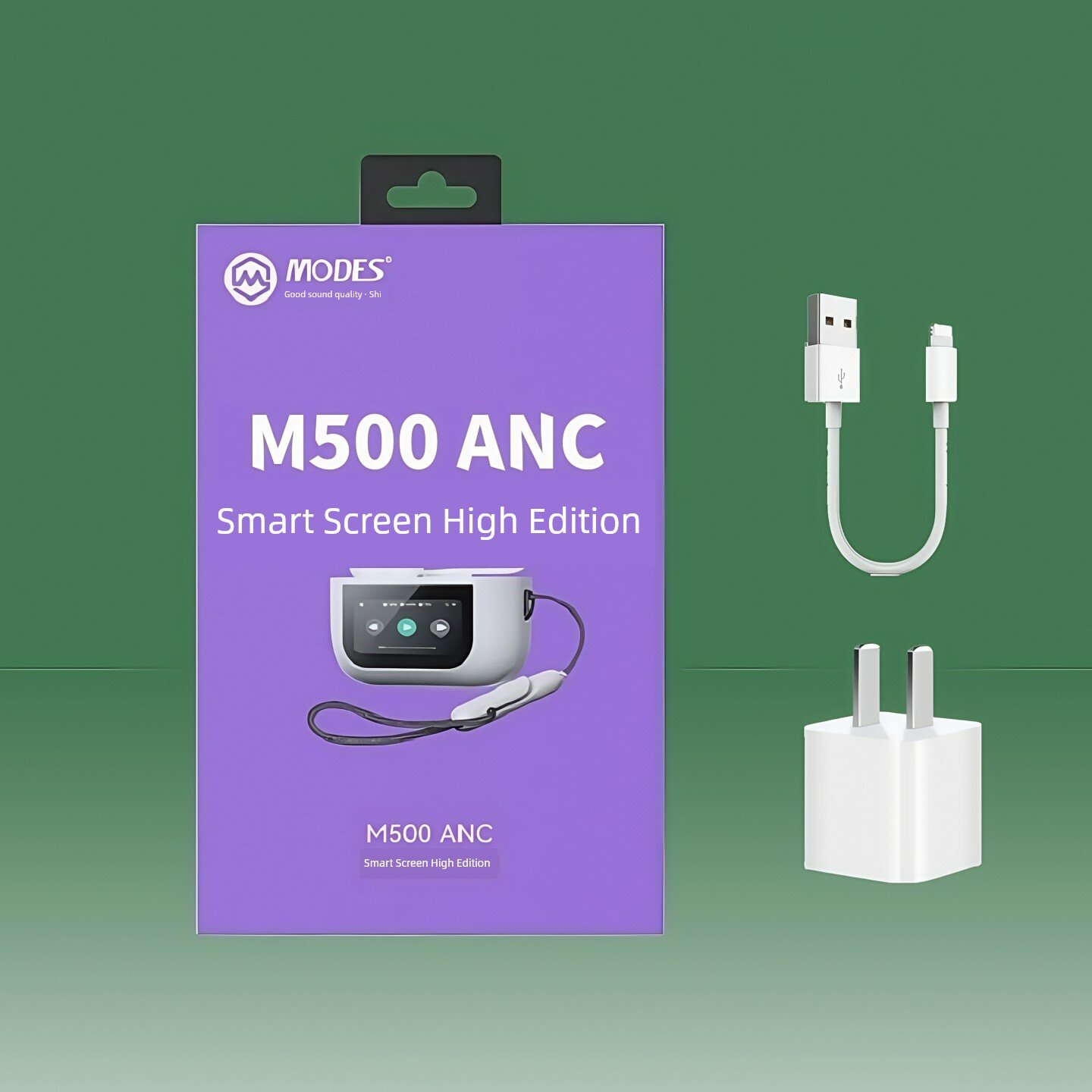 M500ANC Беспроводные наушники Bluetooth с умным экраном и зарядным устройством - премиум бас