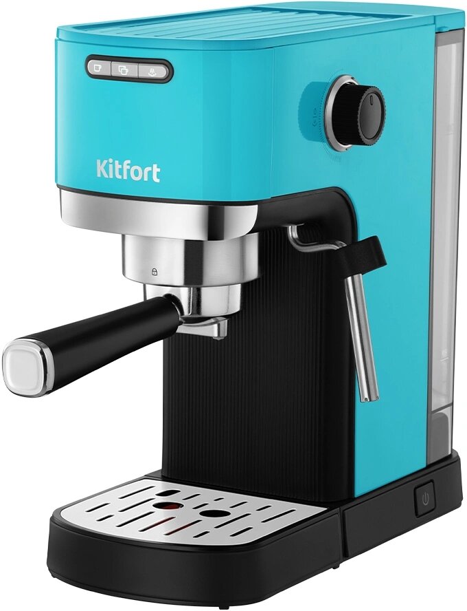 Кофеварка рожковая Kitfort КТ-7461 1350Вт бирюзовый/черный