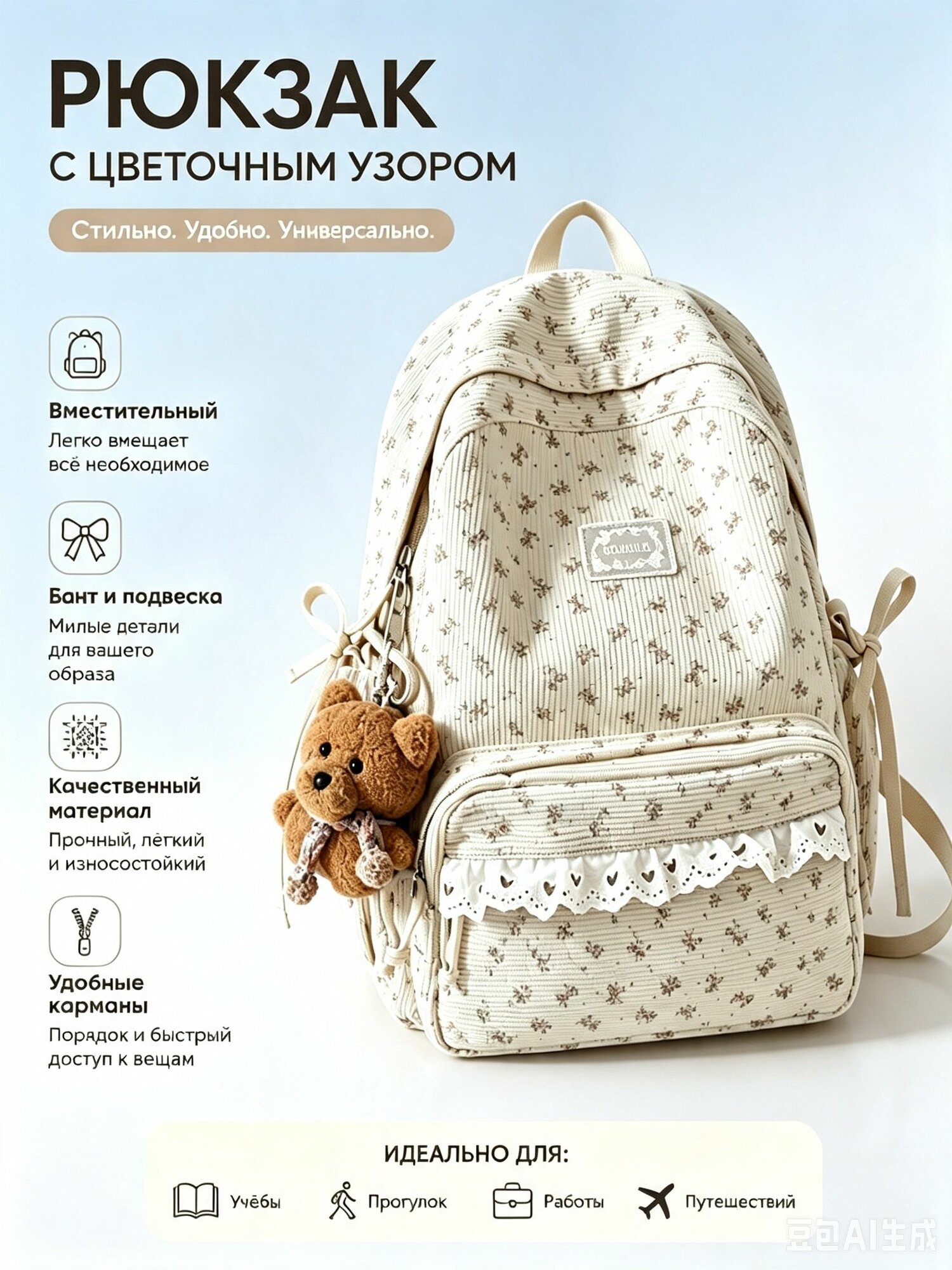Модный школьный рюкзак для девушек, легкий городской рюкзак для учебы, прогулок и путешествий