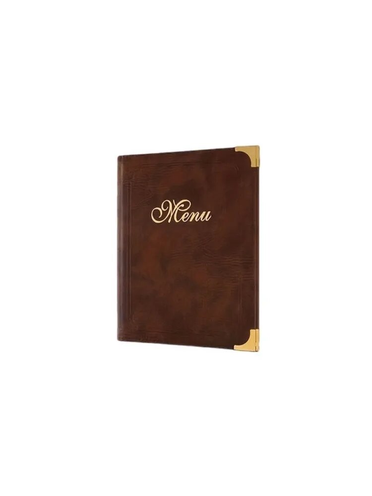 Папка для труда "Menu" A4, искусственная кожа, коричневая, 7 листов, 1 шт.