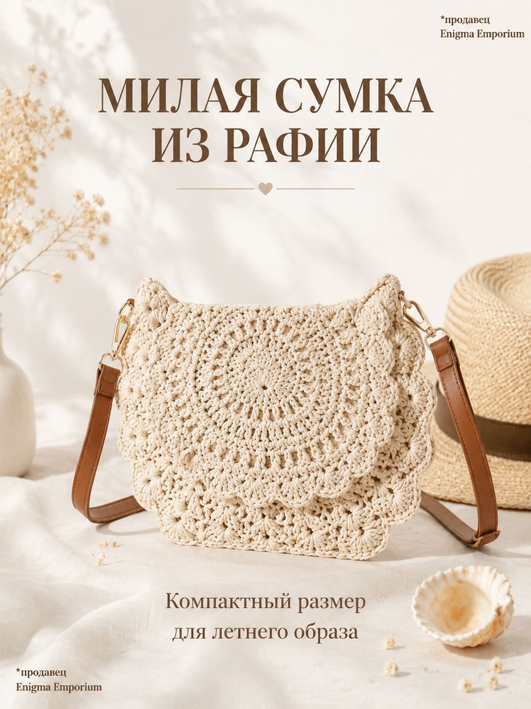 Сумка BSE, бежевый — фото 1