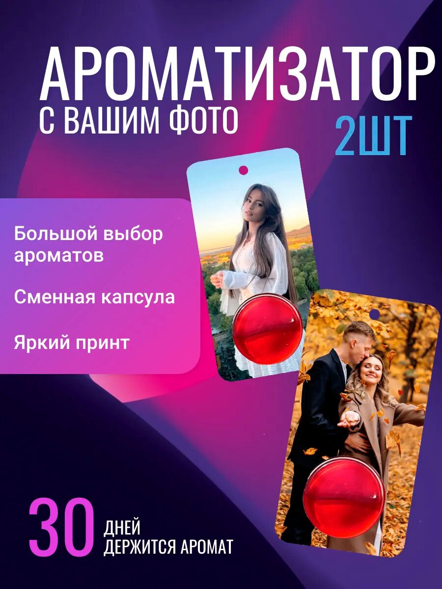 Ароматизатор в авто с фото 2шт