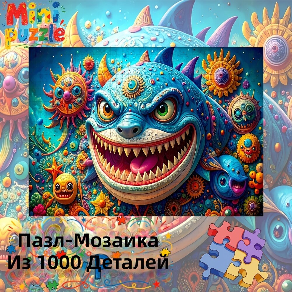 Мини-пазл на 1000 деталей, развлекательная и образовательная головоломка, размер 45×30 см, высокая точность изготовления и точная стыковка деталей