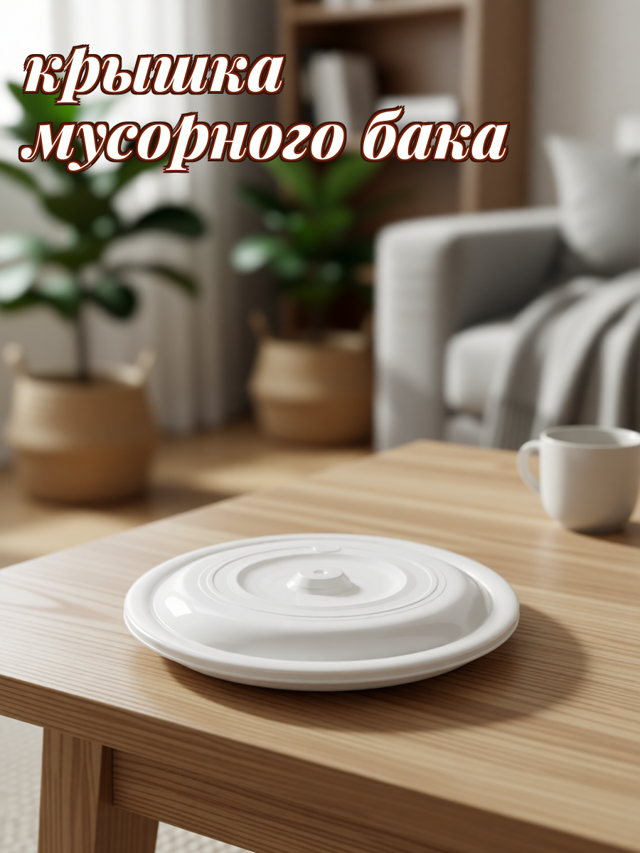 Крышка Для Мусорного Бака 2 Шт Прозрачная Пластиковая Круглая 20.00X20.00X2.00Cm
