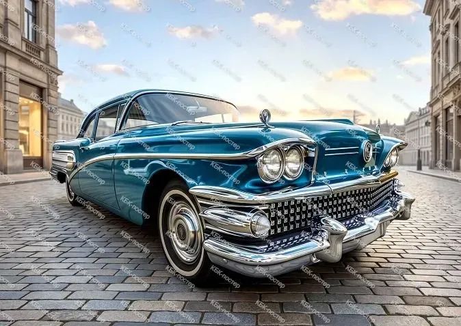 Легендарный автомобиль "Buick Century" 1958 года. 21х30 см. Постер А4_031.
