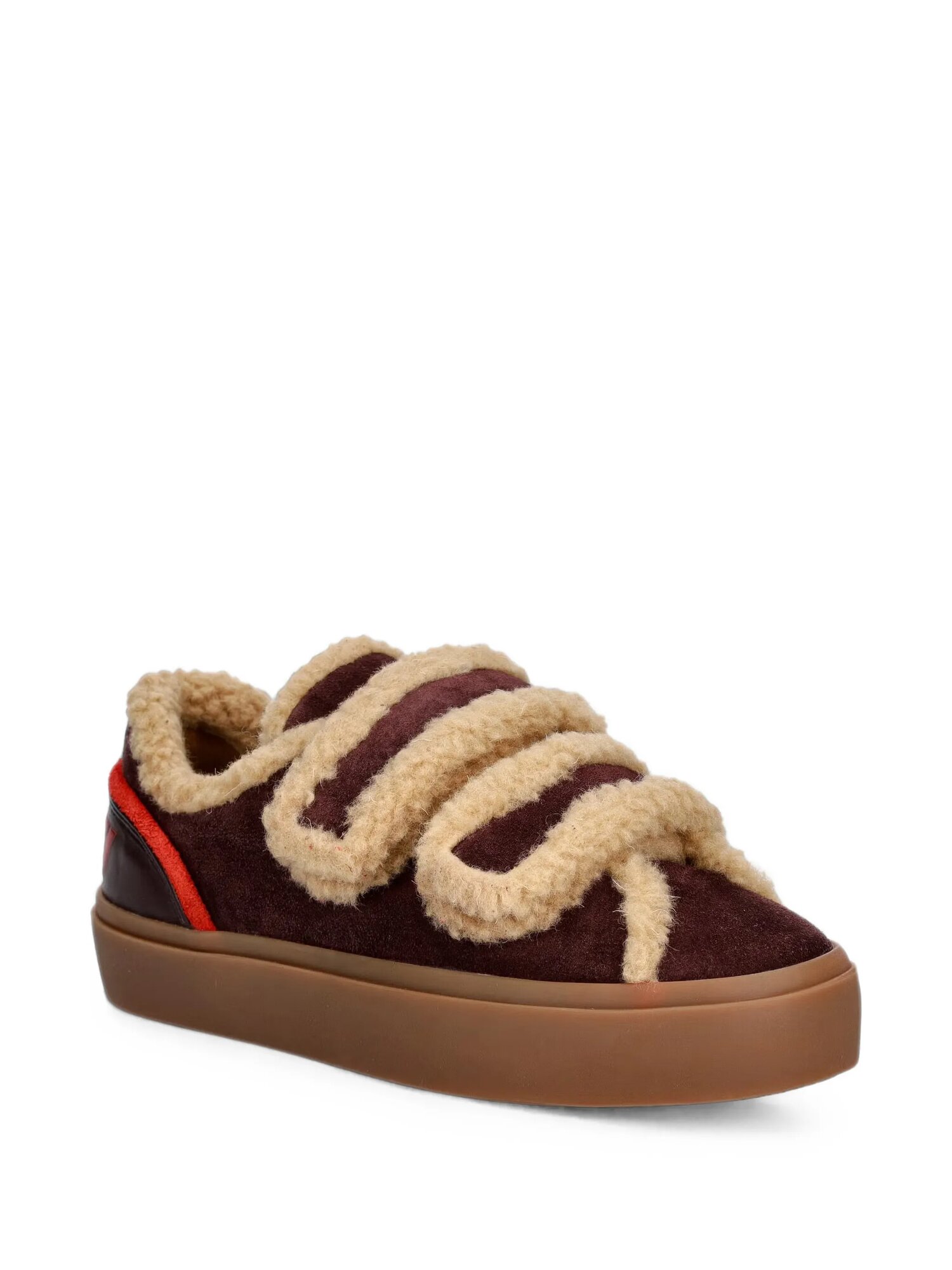 Кроссовки INUIKII Lila touch-strap sneakers, размер 36, коричневый — фото 1