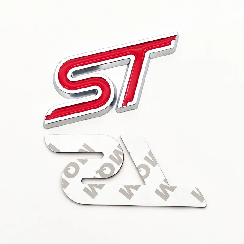 3D Металлическая Эмблема ST Line Для Ford Focus MK2 MK3 MK4 MK7 Puma Fiesta Kuga Sticker Red Silver