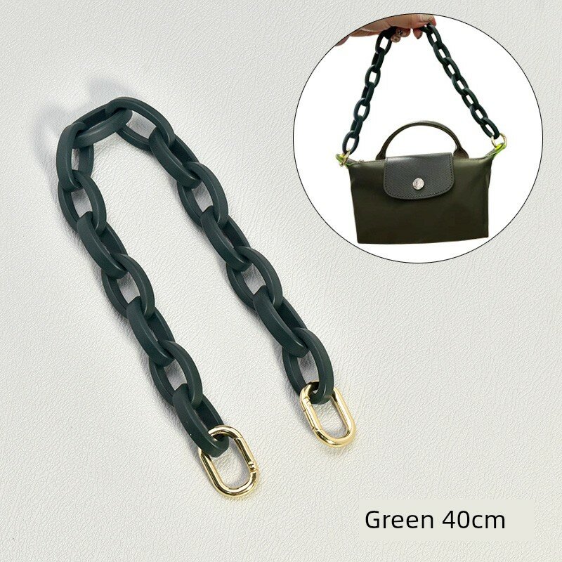Зеленая резиновая цепочка 40 см длиной для сумки DIY аксессуары замена