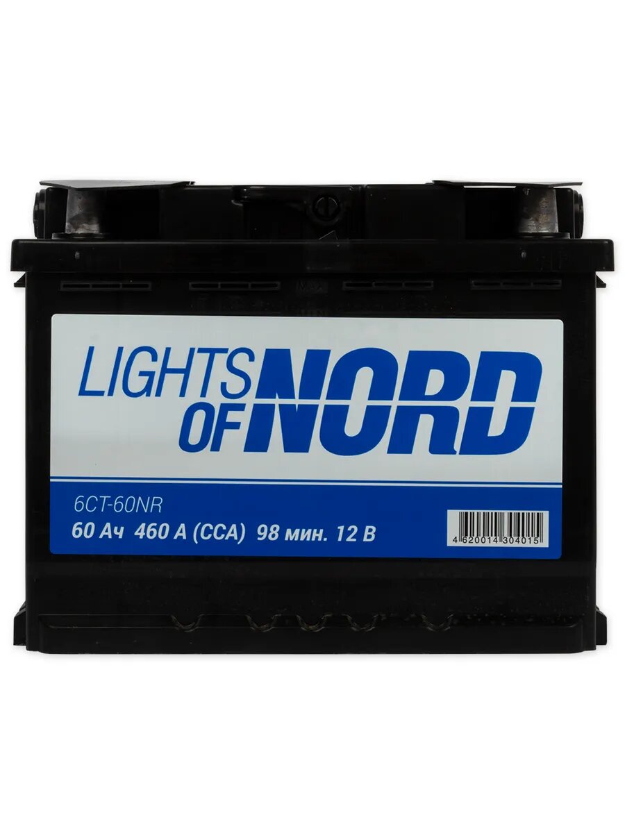 Аккумулятор LIGHTS OF NORD 60А/ч обратный R+ L2 EN 460А