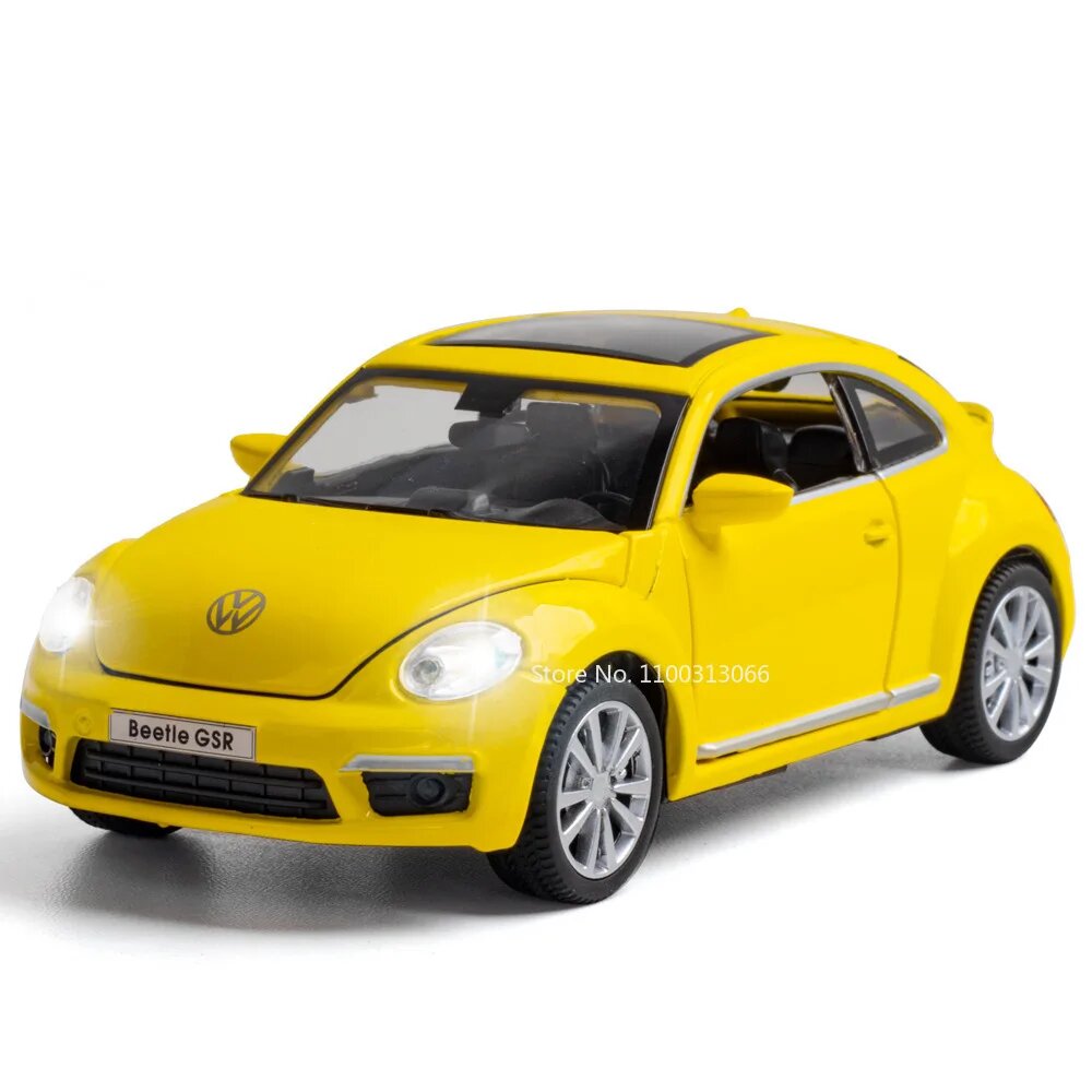 Машинка Makeda Жучок 1:32 металл VB32113-1 Yellow