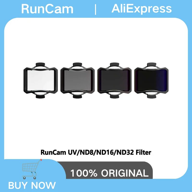 Комплект фильтров RunCam O4 Wide Air Unit: UV, CPL, ND8, ND16, ND32, оптическое стекло с защелкивающимся креплением для 155 ° Аксессуары для FPV-объективов