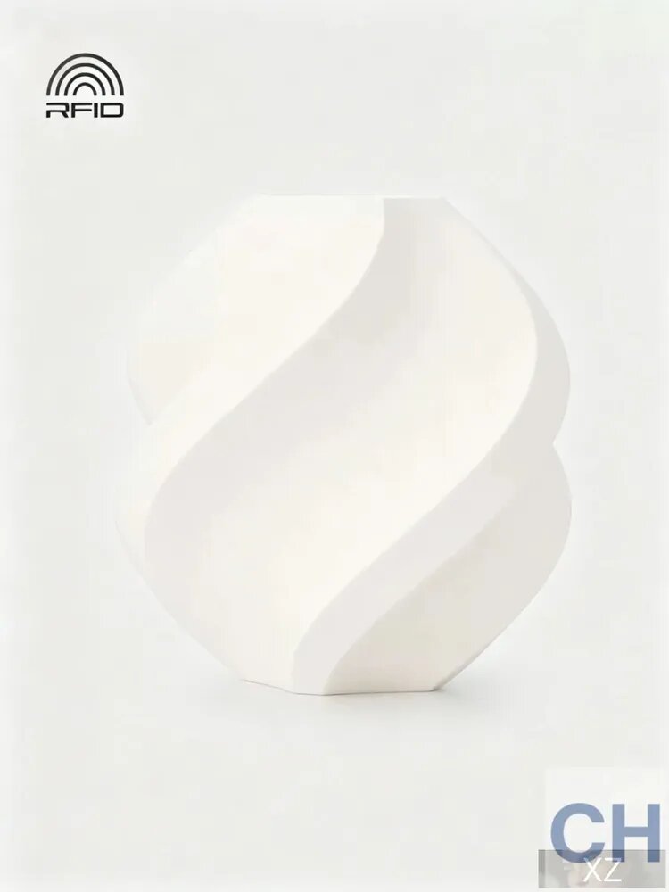 BambuLab PLA Pure, пригодный для контакта с пищевыми продуктами, RFID, 1 кг, матовый, Белый 17100, с лотком