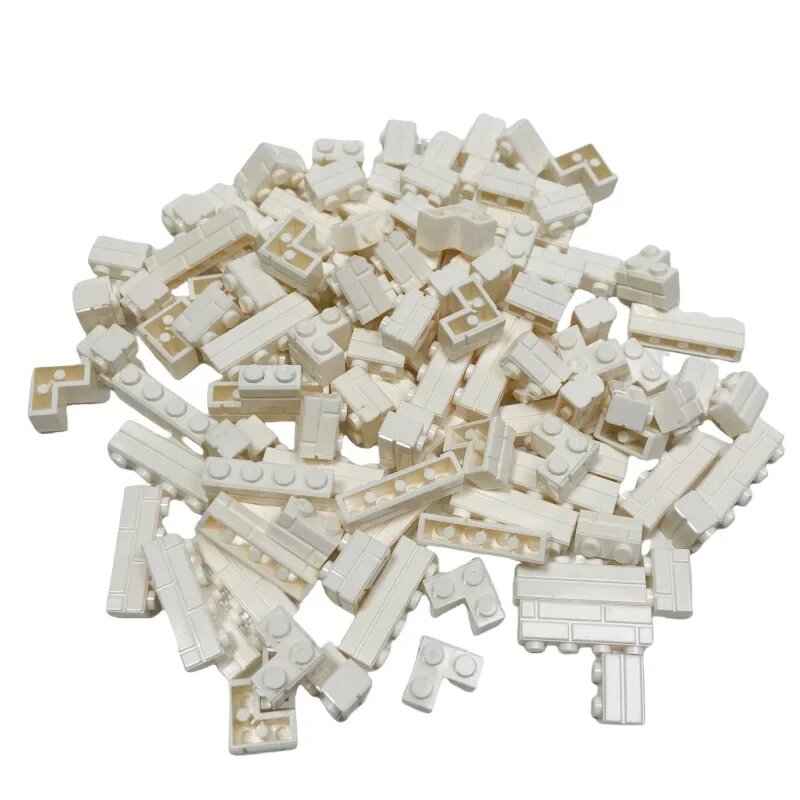 Белые детали конструктора 120 шт.