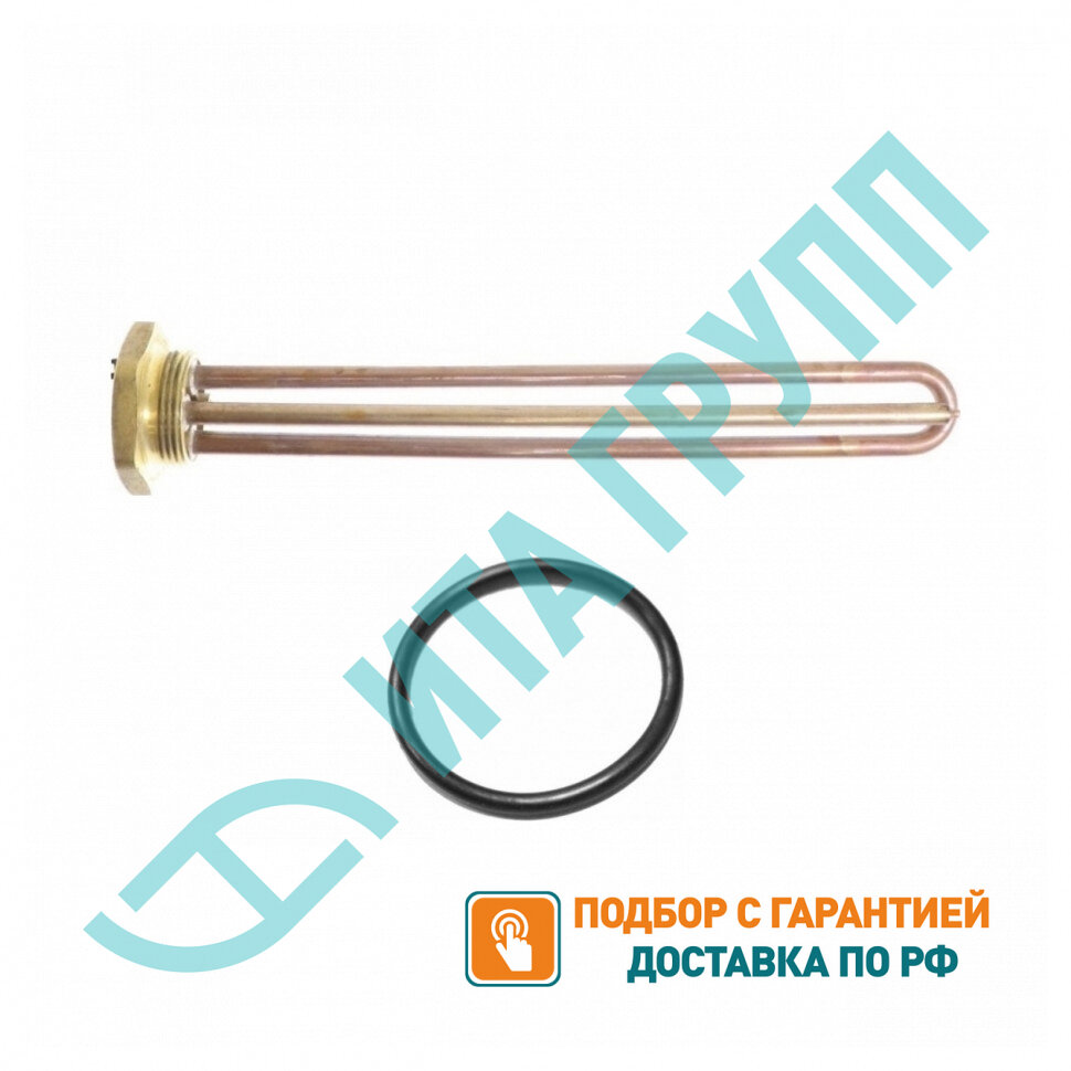 Комплект ТЭН 1,2кВт (1200Вт) RDT, резьбовой 42мм для Ariston, De Luxe, Real, Thermex, под анод М6 + прокладка, 182232K2
