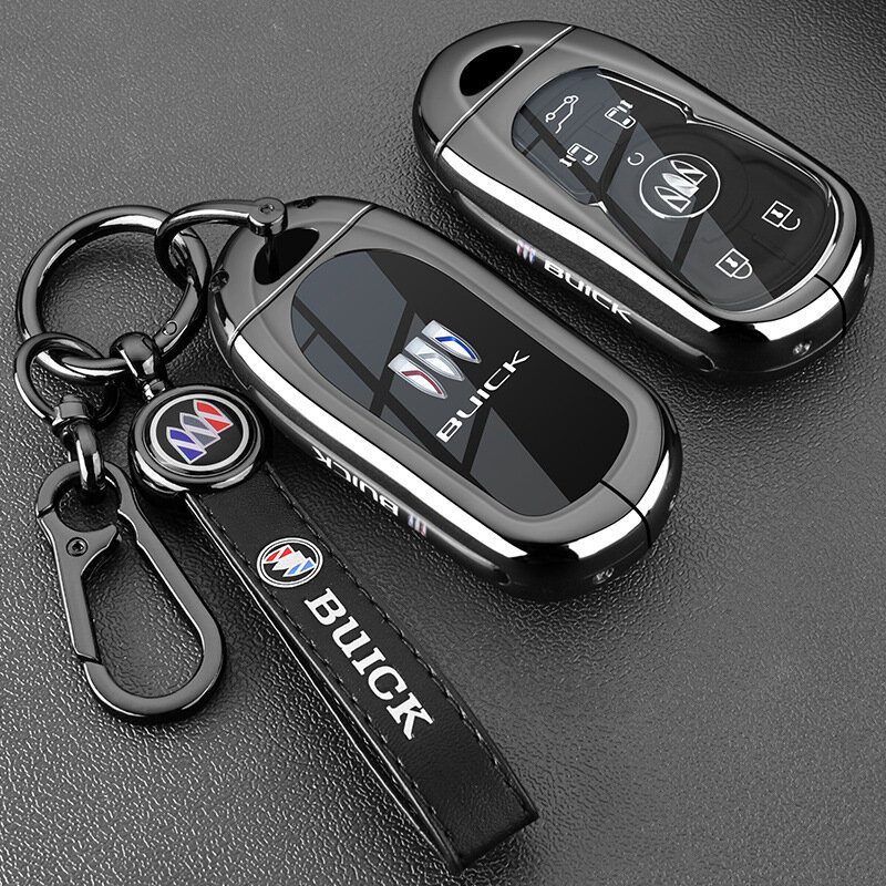 Чехол для ключей Buick GL8 2020-2023 ES Land Luxury с кожаной пряжкой, огненно-серый