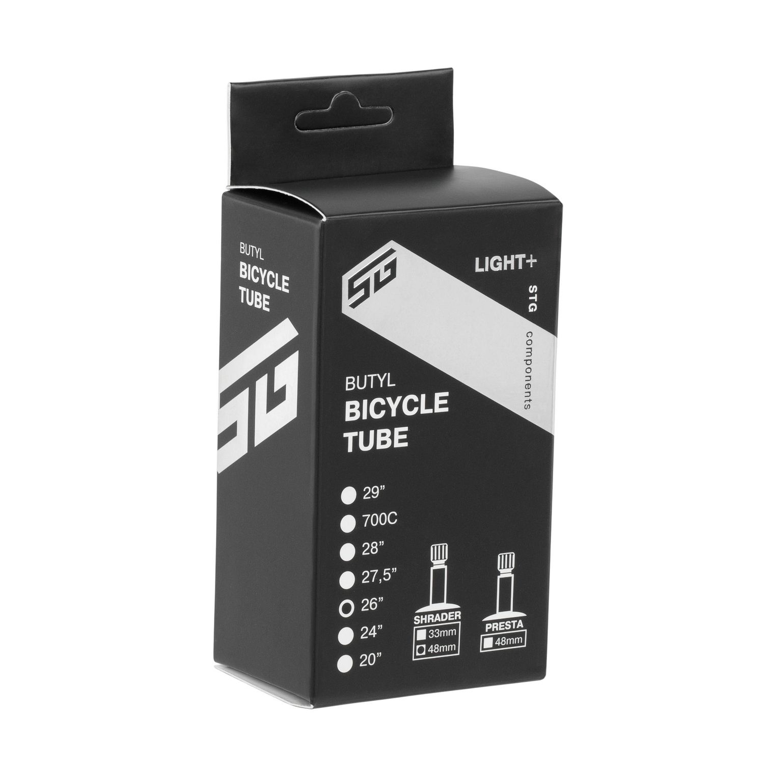 Камера велосипедная STG LIGHT+, 26X1,95/2,3 автонип, 48мм, бутил.