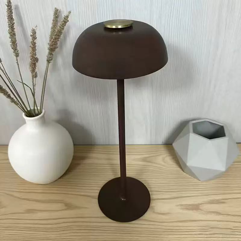 Лампа настольная, LED, сенсорная, беспроводной светодиодный светильник, для кафе, 11*14.5*34.5cm，, коричневый