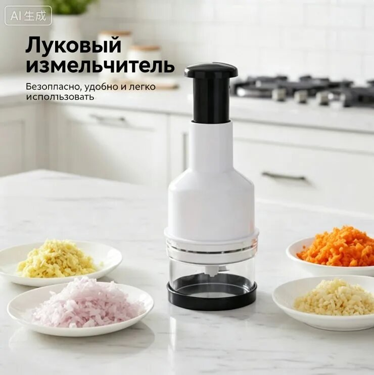 IKEA Чеснокодавилка, черно-белая, нож из нержавеющей стали для измельчения лука, чеснока и зелени