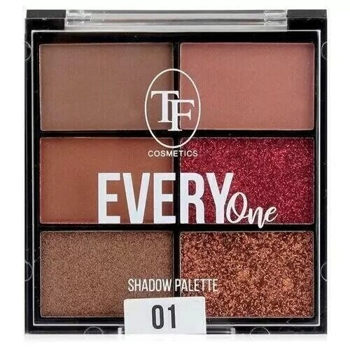 Тени для век TF Cosmetics "Every One", тон 03, розовые, 6 цветов, СTE 37