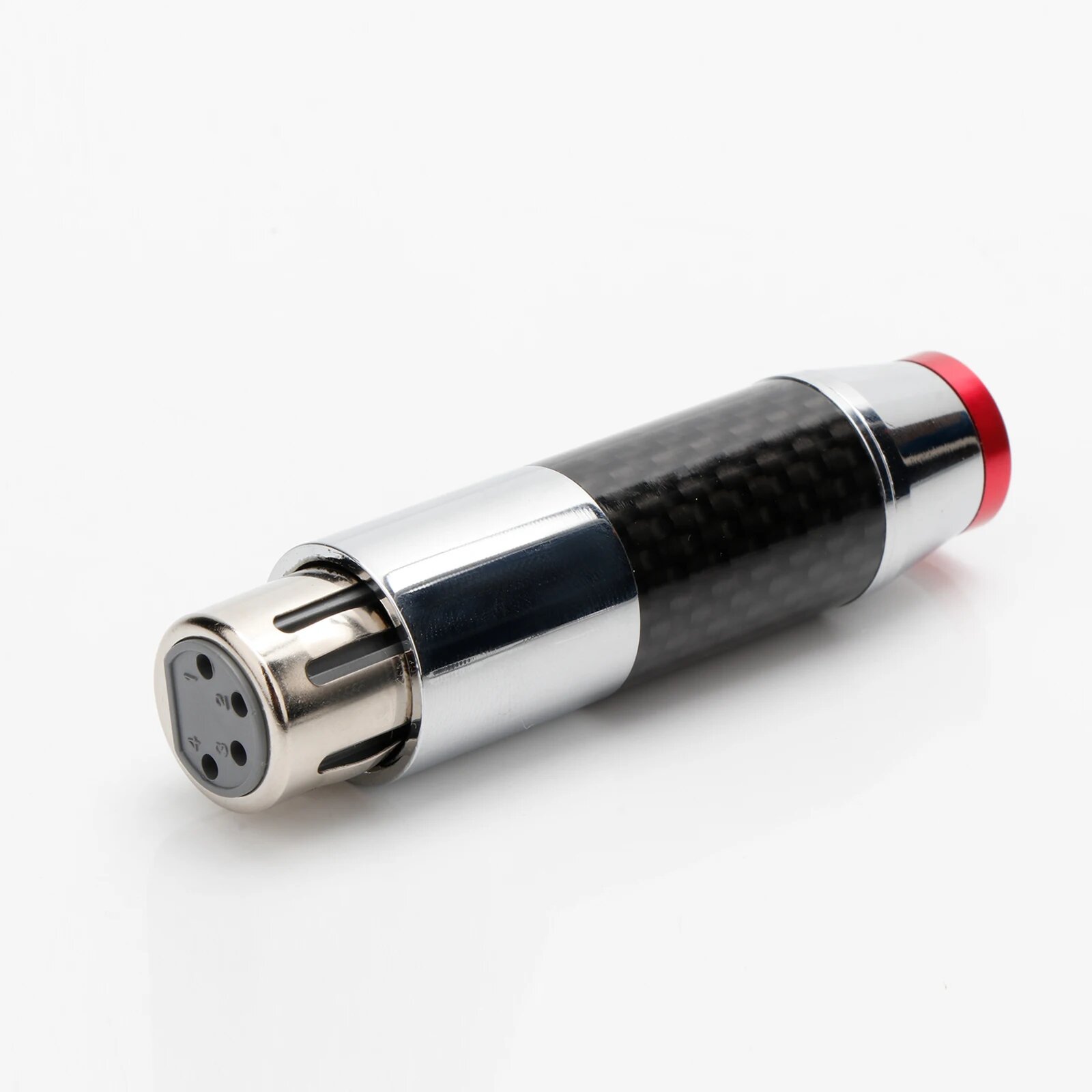 4-контактный XLR-разъем с золотым покрытием, аудио-штекер XLR из углеродного волокна, DIY-кабель для подключения