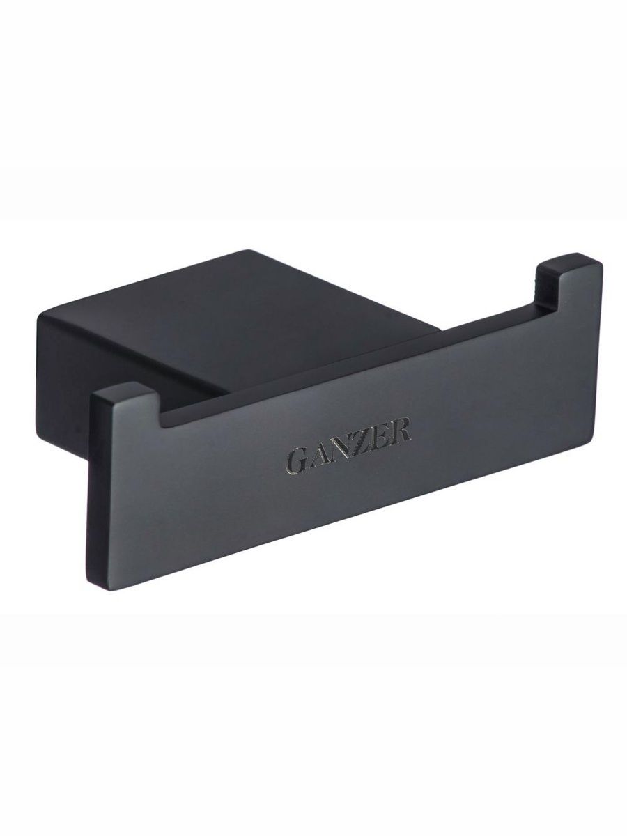 Крючок двойной настенный латунь GANZER GZ88152-C, черный