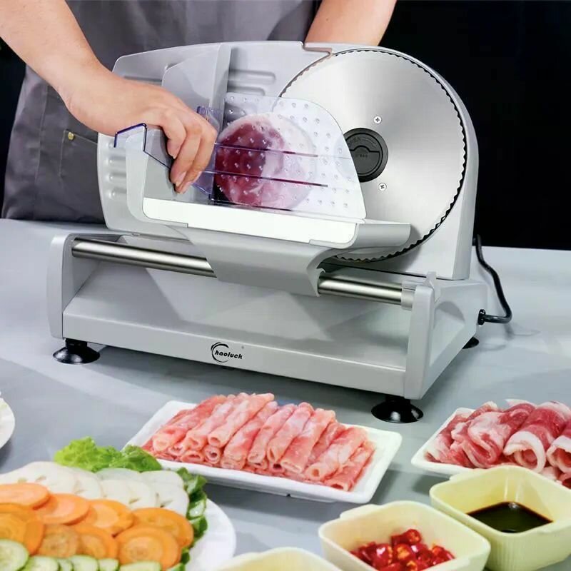 Ломтерезка электрическая , слайсер для нарезки мяса, колбасы, сыра, овощей, бытовая техника для кухни