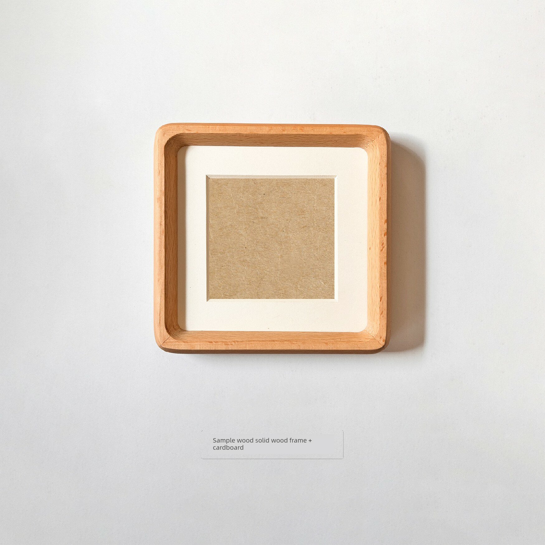 Деревянная рамка 12,7x12,7 см с закругленными углами для фото Polaroid - березовое дерево, картон